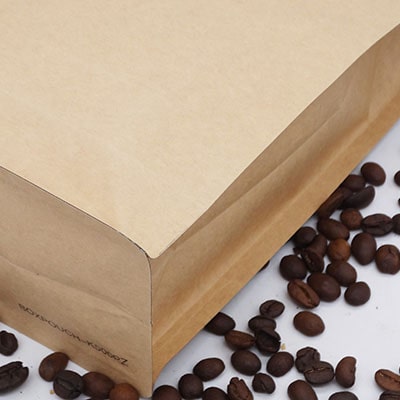 16oz natural kraft paper compostable flat bottom coffee sachet-265 ...