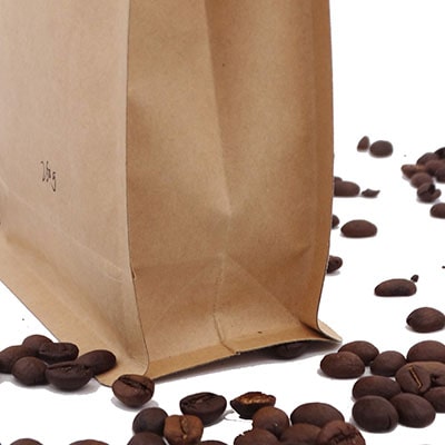 250g eco-friendly Kraft Paper Box Bottom Coffee beans sachet - Qingdao ...