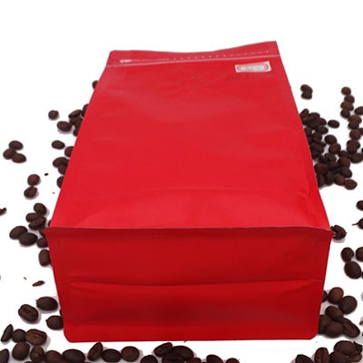 454gr red block bottom coffee bag with degassing valve - Qingdao Tongli ...