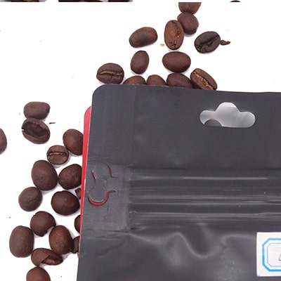 340g metallized film coffee beans sachet with clear front window ...