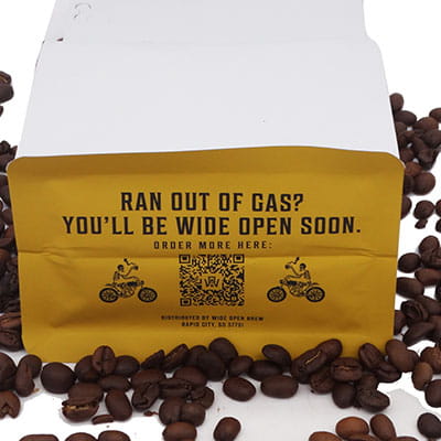 12oz white square bottom Wide Open coffee sachet - Qingdao Tongli ...