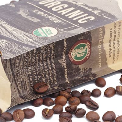 250g kraft paper plant-based film materials biodegradable coffee sachet ...